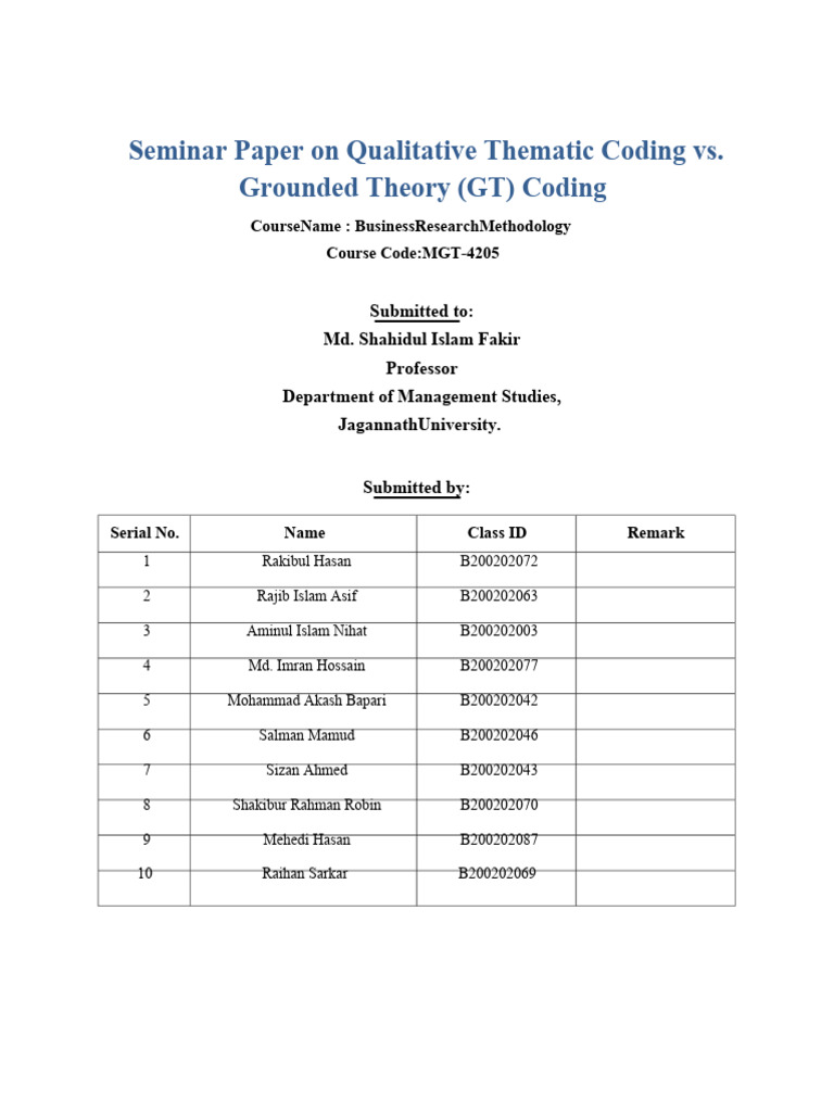 Qualitative Themetic Coding - PDF 20251010 225622 0000 | PDF ...