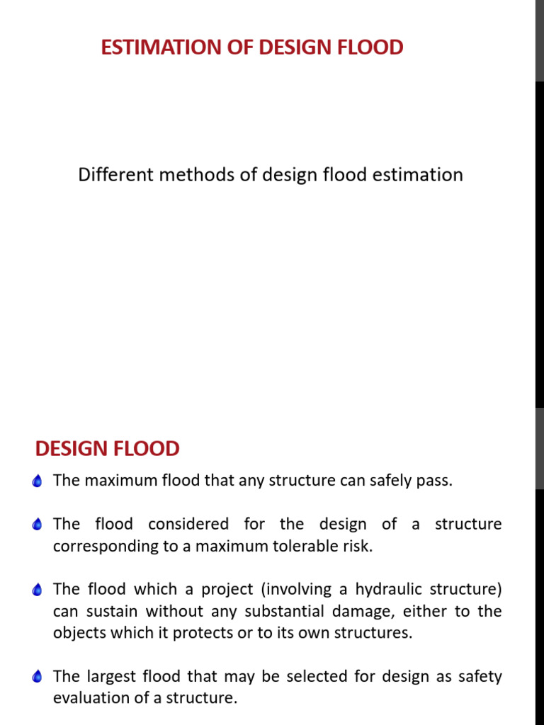 Design Flood Estimation Methods | PDF | Flood | Drainage Basin
