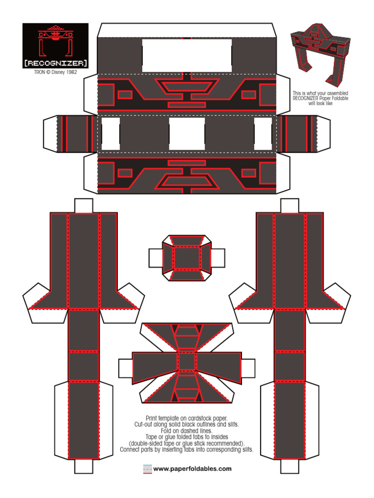 TRON Paper Foldable Assembly Guide | PDF