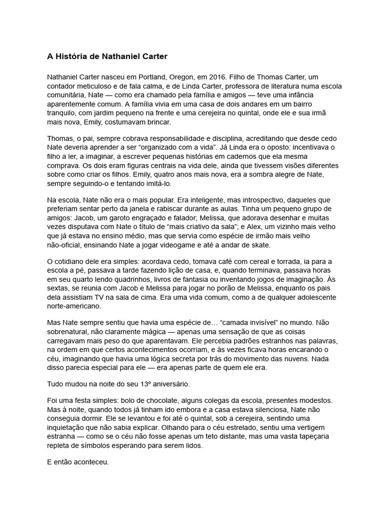 A História de Nathaniel Carter | PDF | Hermetismo | Gatos