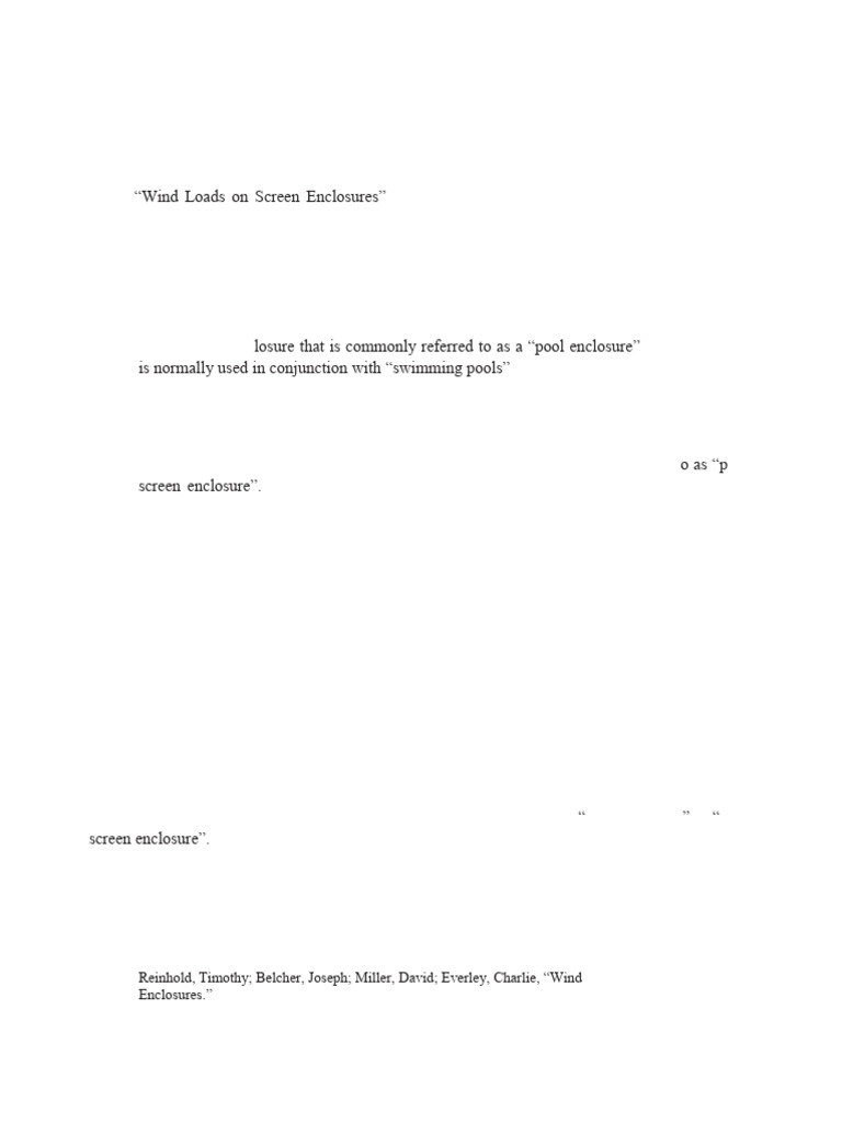 Wind Load Guidelines for Screen Enclosures | PDF | Windward And Leeward ...