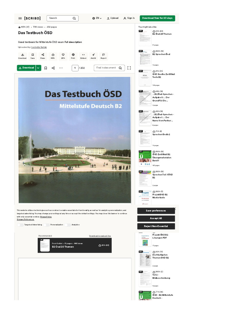 ÖSD B2 Mittelstufe Testbuch Guide | PDF | Text | Technical Communication