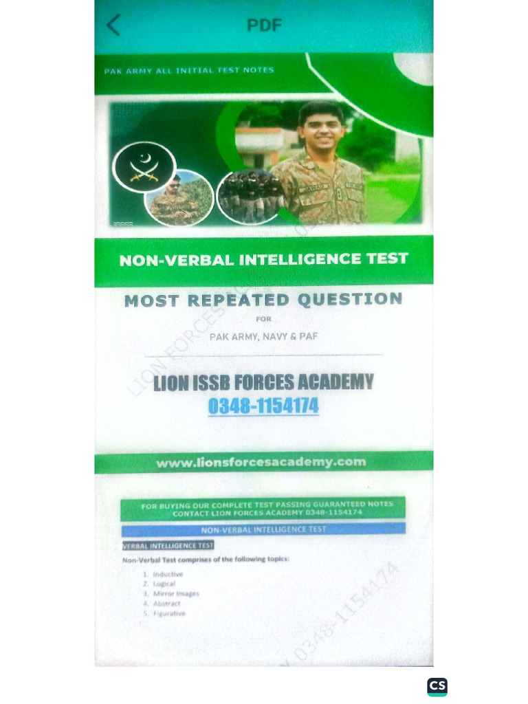 Non Verbal Intelligence-1 | PDF