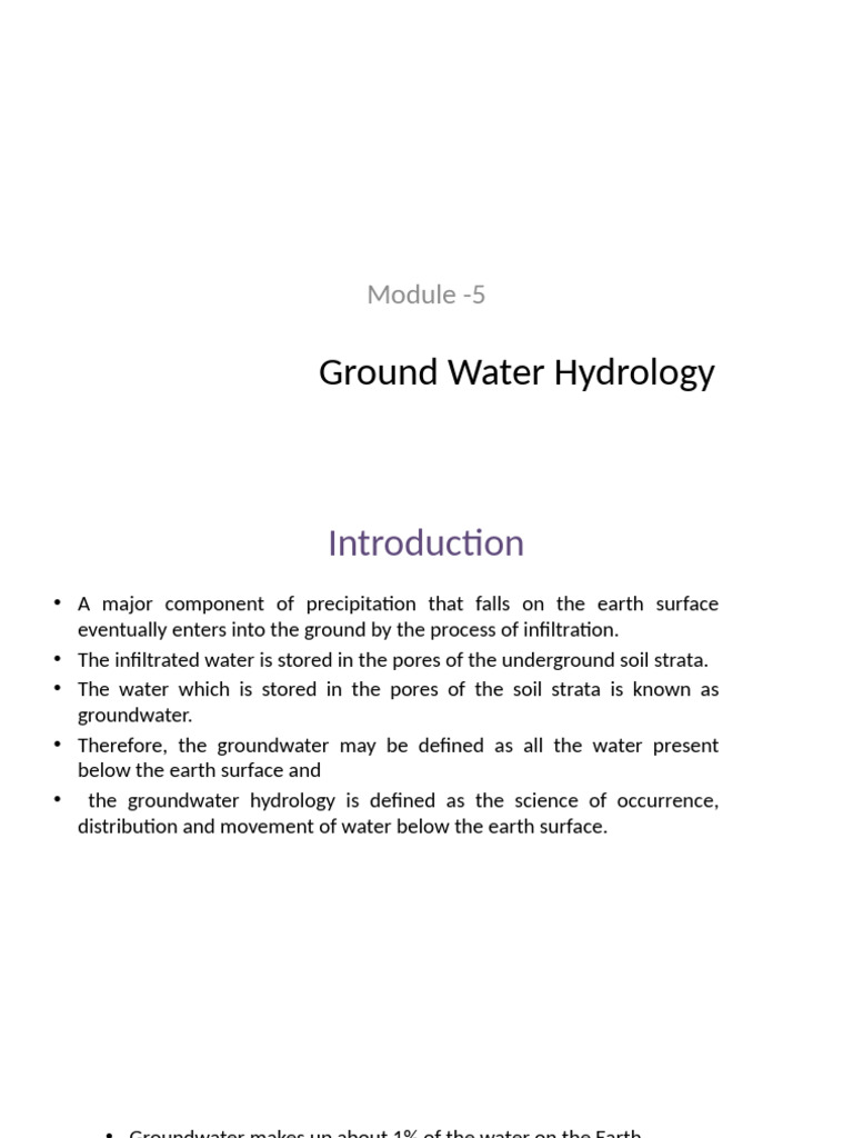 Ground Water Hydrology | PDF | Aquifer | Porosity