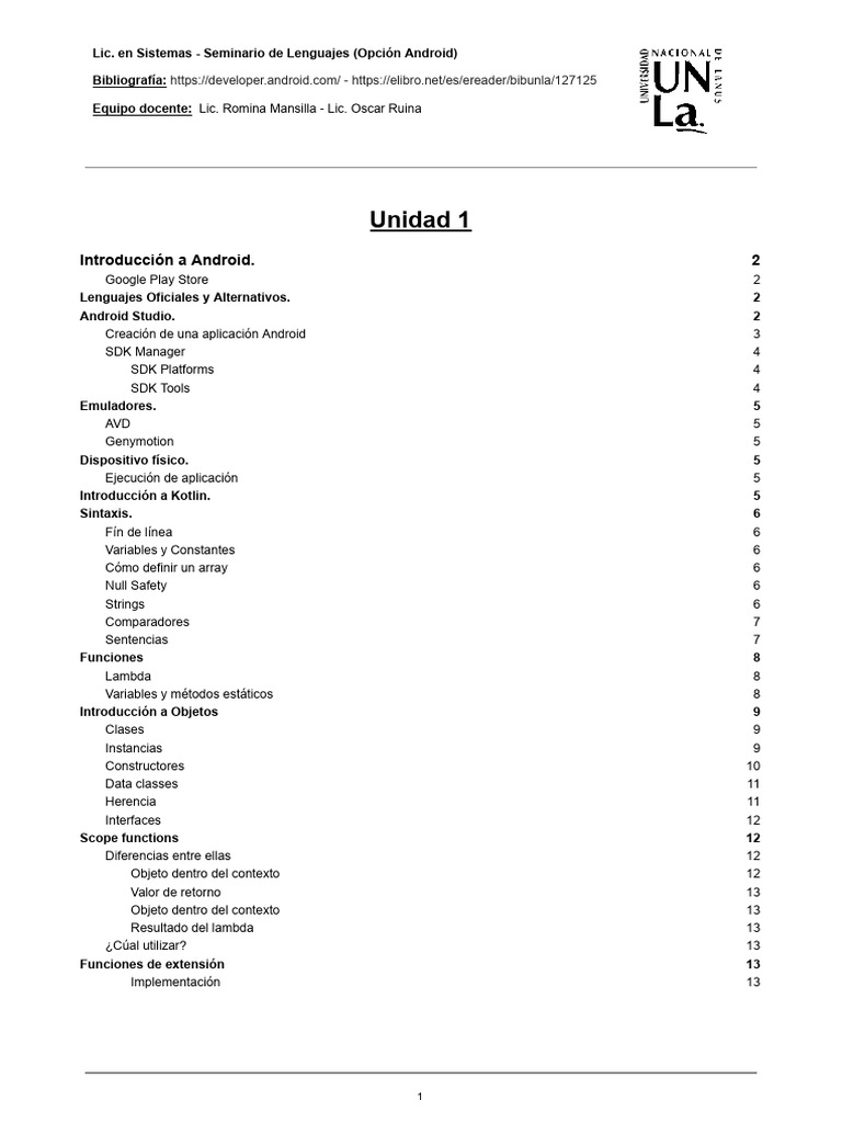 Seminario de Lenguajes en Android | PDF | Programación | Constructor ...