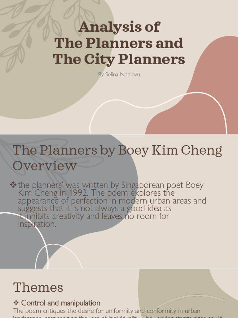 The Planners and The City Planners | PDF | Poetry