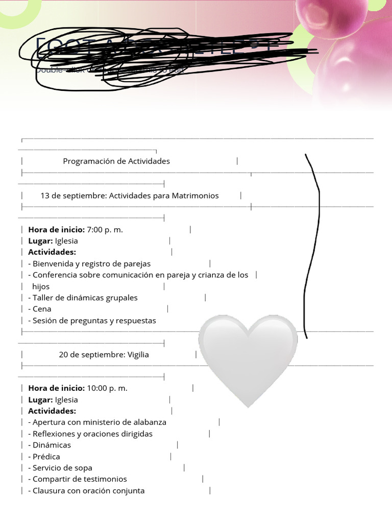 Programación de Actividades | PDF