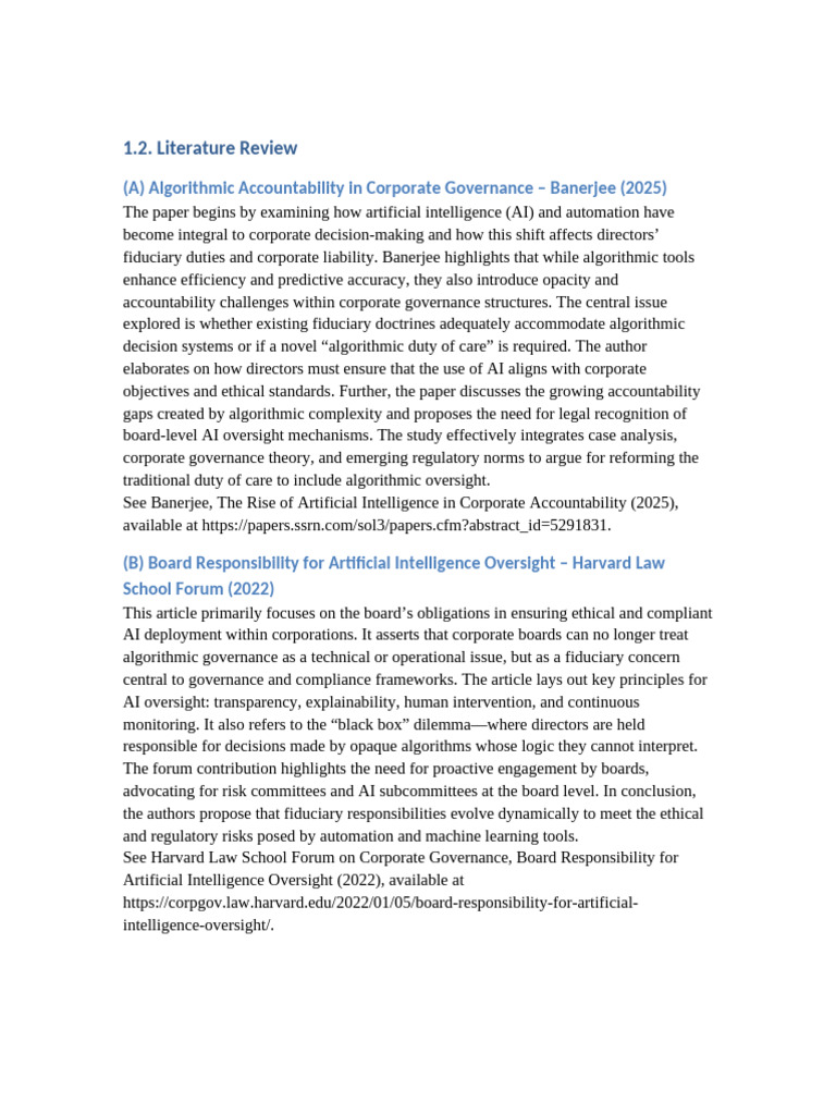 Literature Review Algorithmic Accountability Bluebook | PDF ...