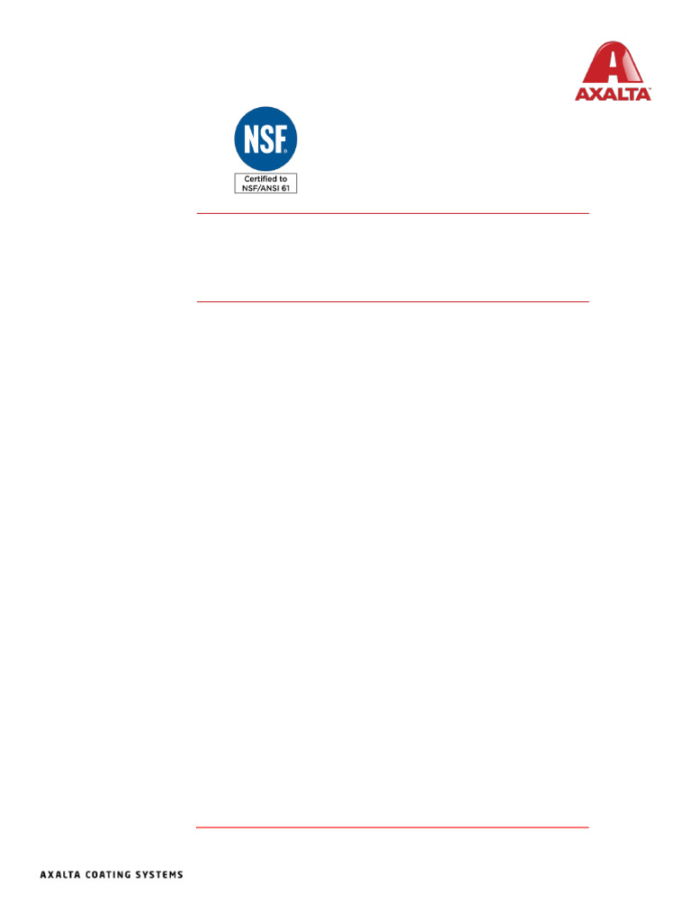 Corlar 24P NSF Axalta | PDF | Agua | Epoxy