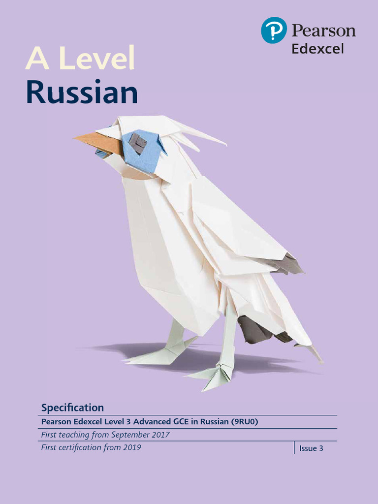 Pearson EDX ALevel Russian Specification | PDF | Adjective | Grammatical Number