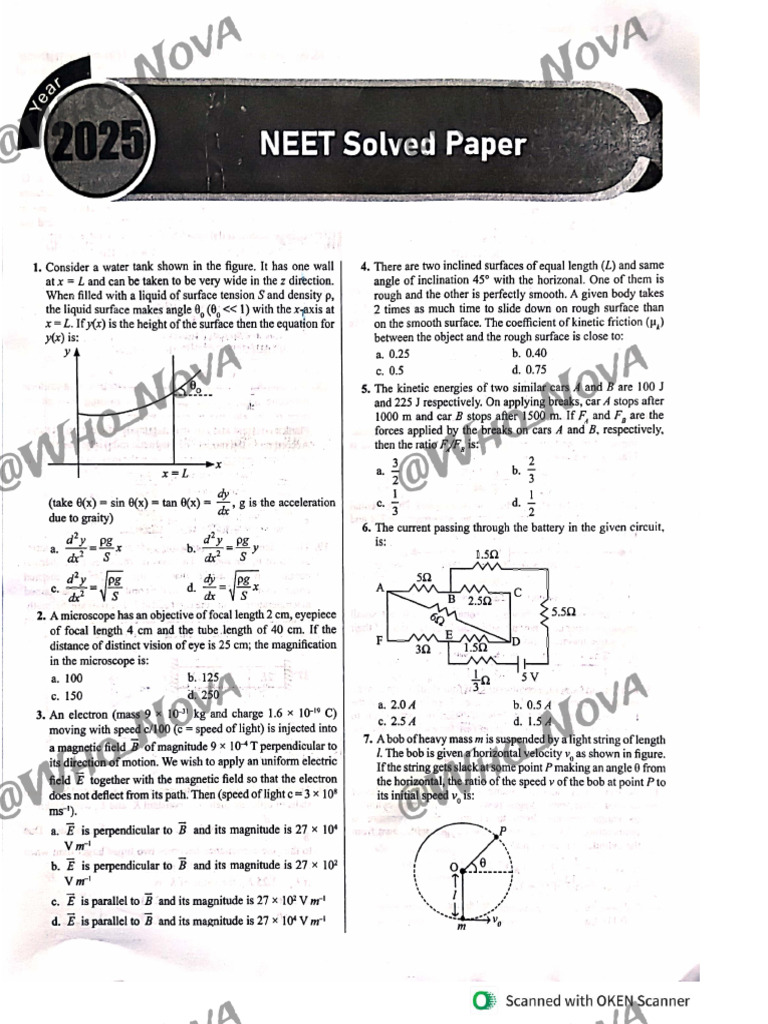 2025 Solved Paper Physics.. | PDF