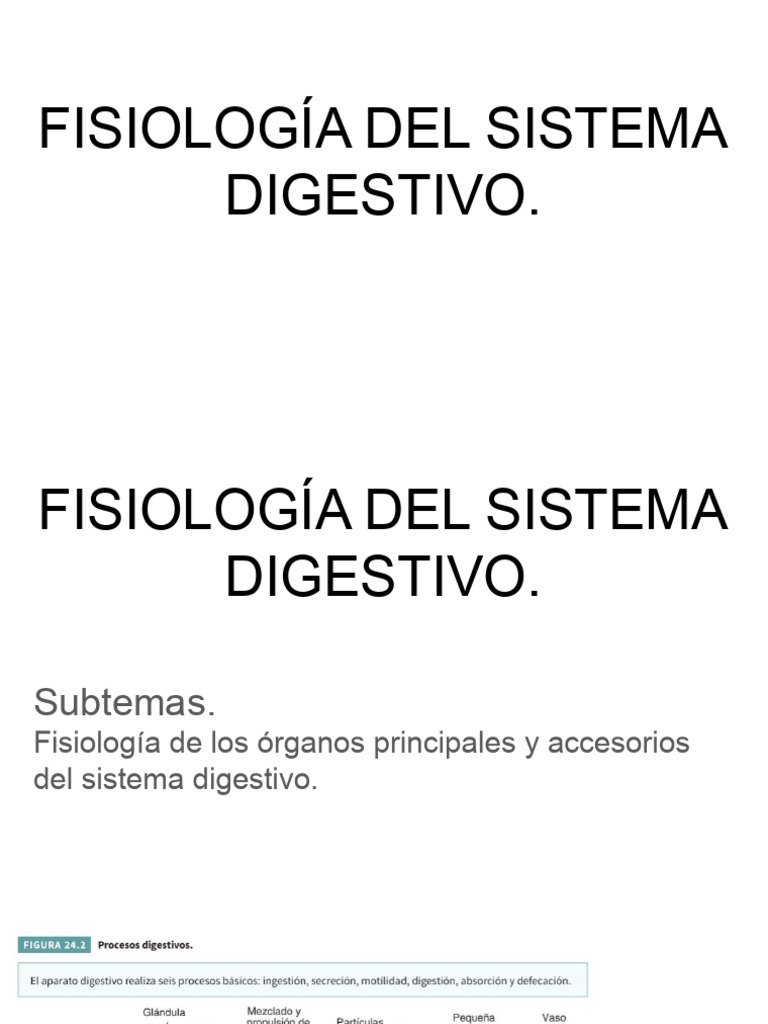 Fisiologia Del Sistema Digestivo | PDF | Digestión | Bilis