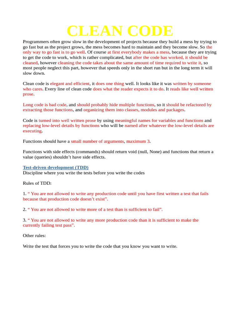 Clean Code | PDF