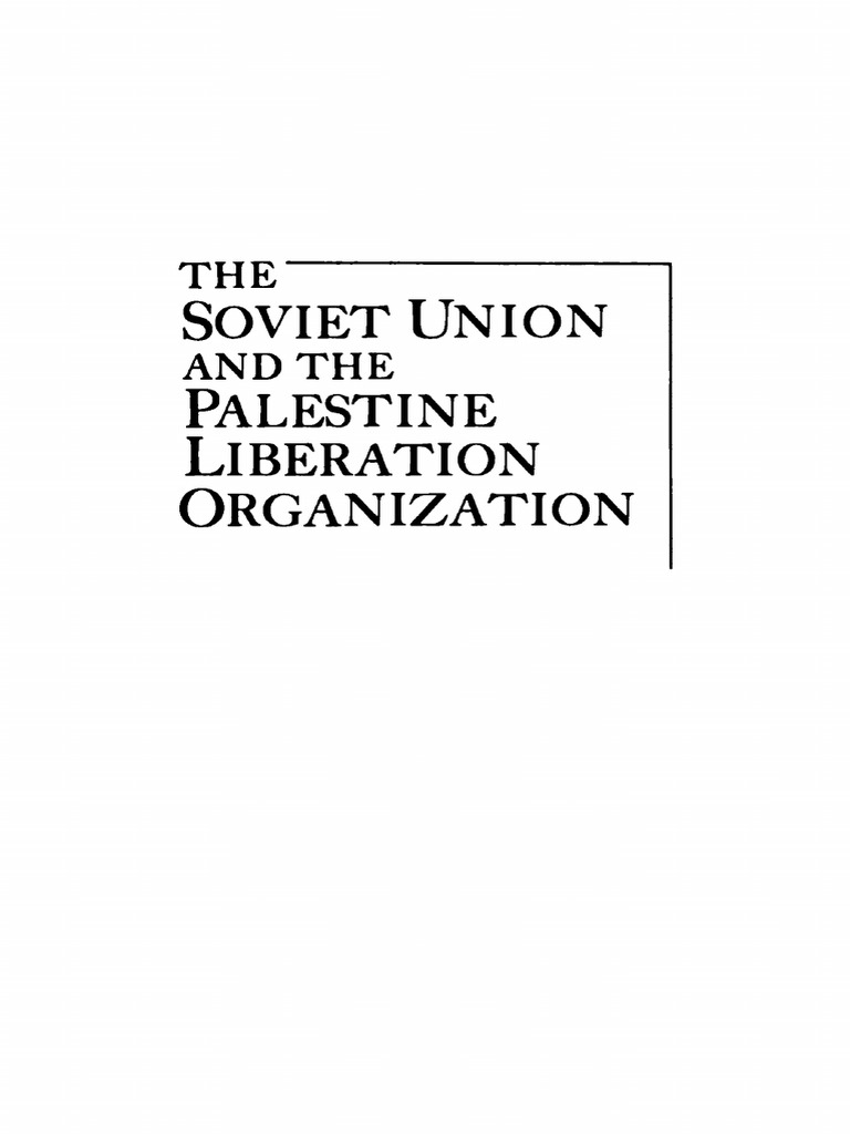 Ussr Plo | PDF | Palestine Liberation Organization | Yasser Arafat