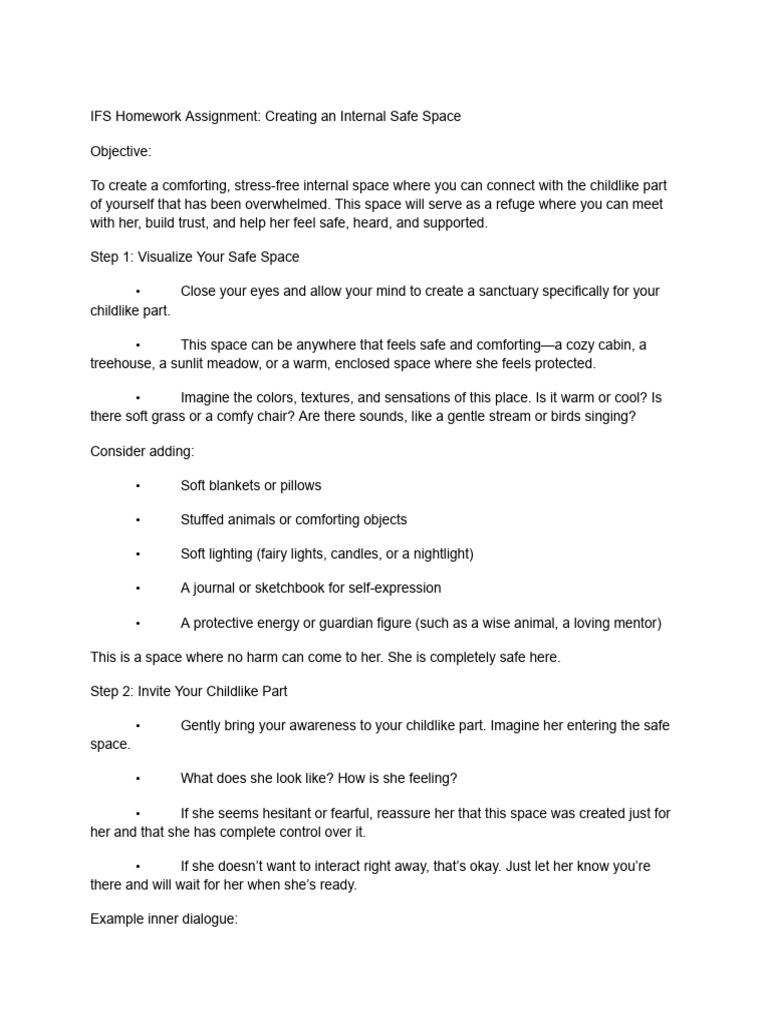 Create Your Internal Safe Space | PDF