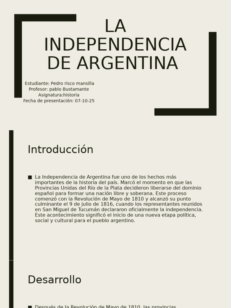 La Independencia de Argentina | PDF | Argentina | España
