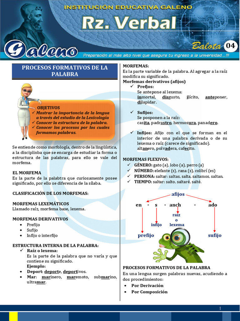 4to RV Semana 3 Formaci N de Palabras | PDF | Palabra | Lexicología