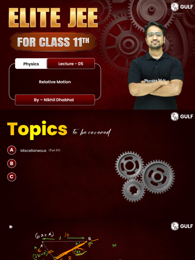 Relative Motion 05 - Class Notes | PDF