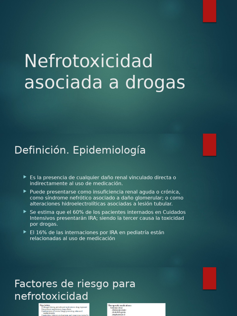 Nefrotoxicidad por Medicamentos: Causas y Prevención | PDF
