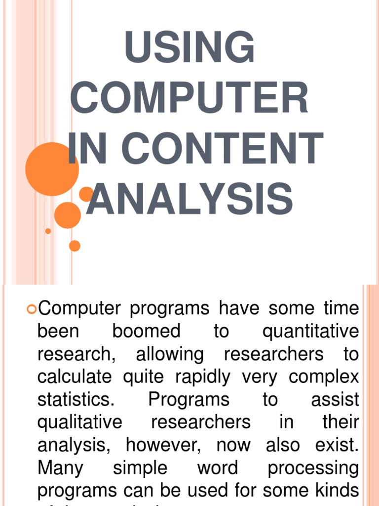Content Analysis Part 2 | PDF | Data Analysis | Qualitative Research