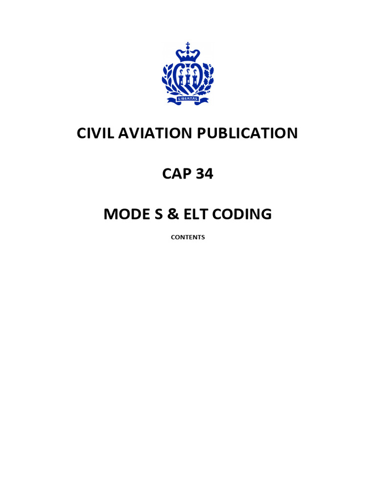 Mode S & ELT Coding Overview | PDF | Transponder (Aeronautics ...