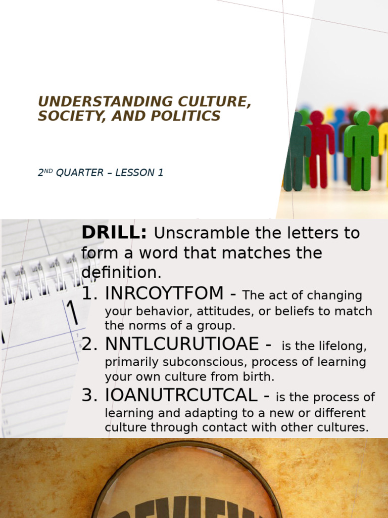 Student Copy 2nd QTR Lesson 1 Social Institutions and Socialization ...