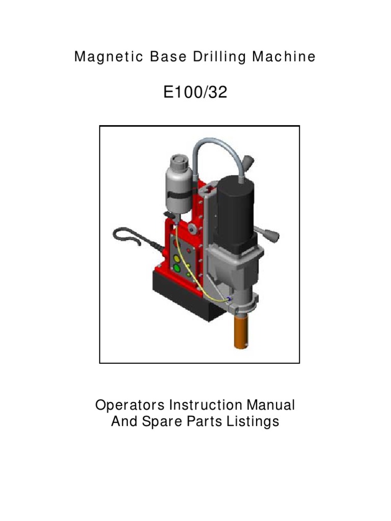 E100 Manual | PDF | Screw | Gear