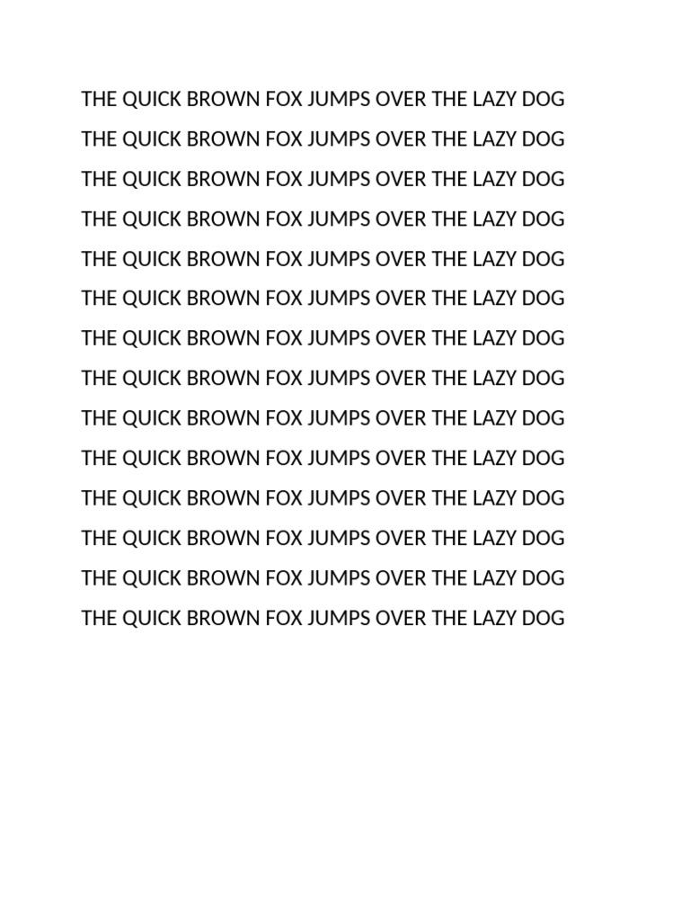 The Quick Brown Fox Jumps Over The Lazy Dog | PDF