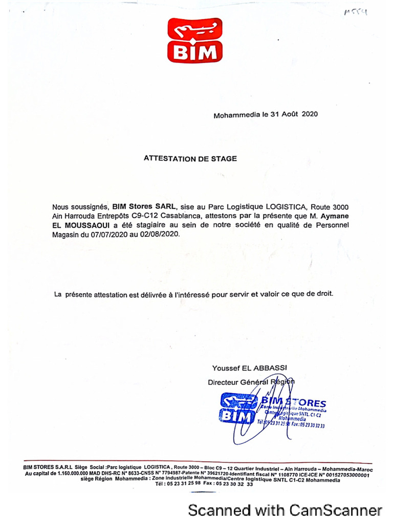 Attestation Bim | PDF