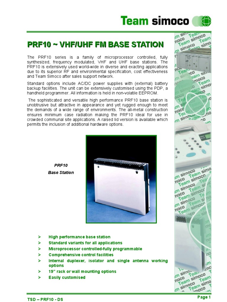 Prf10 Brochure | PDF | Very High Frequency | Ultra High Frequency