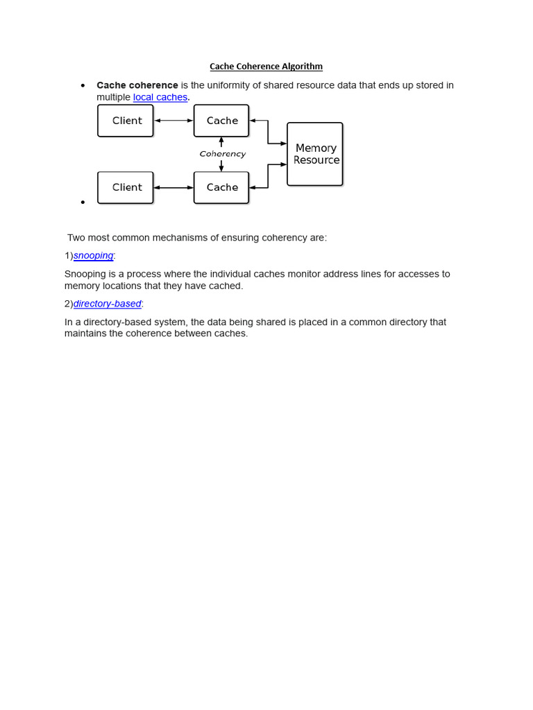 Cache Coherence Algorithm | PDF