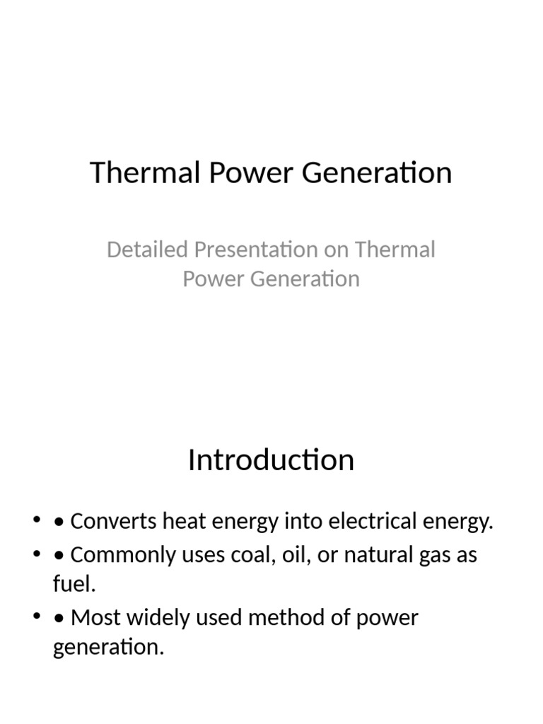 Thermal_Power_Generation | PDF