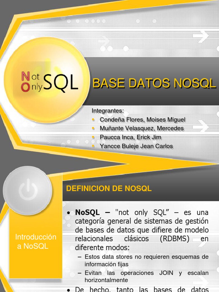 Base Datos Nosql | PDF | No Sql | Recuperación de información