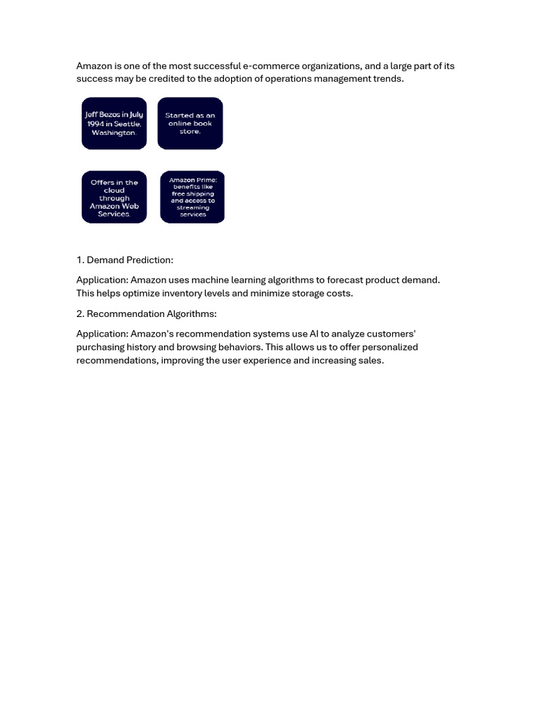 Amazon's Operations Management Trends | PDF
