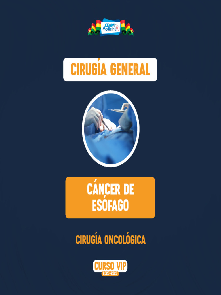 CÁNCER DE ESÓFAGO 2025 | PDF | Cáncer de esófago | Cáncer