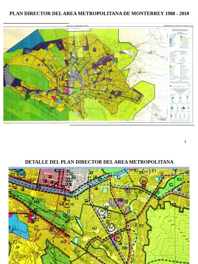 Plan Director del Area Metropolitana de Monterrey 1988_2010 | PDF