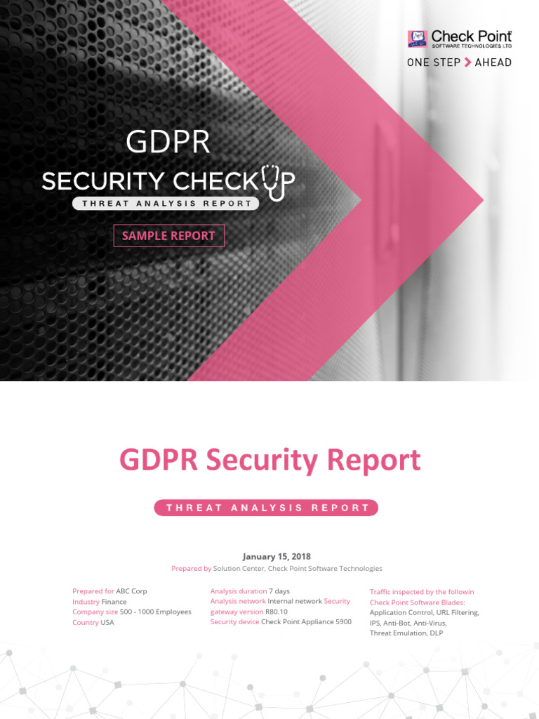 [Sample]GDPR Security Report | PDF | Malware | Security