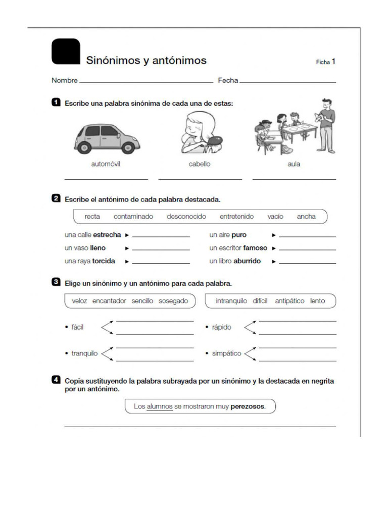 Sinónimo y Antónimo1 | PDF