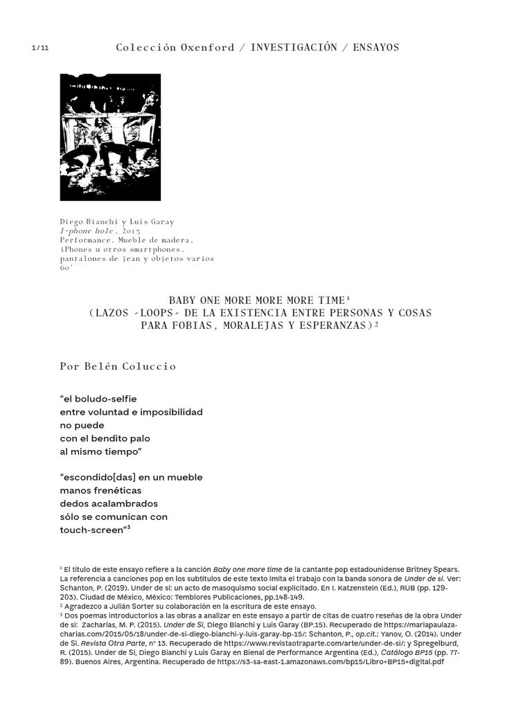 Coluccio E - Sobre Bianchi Garay - ESP | PDF | Arte de performance