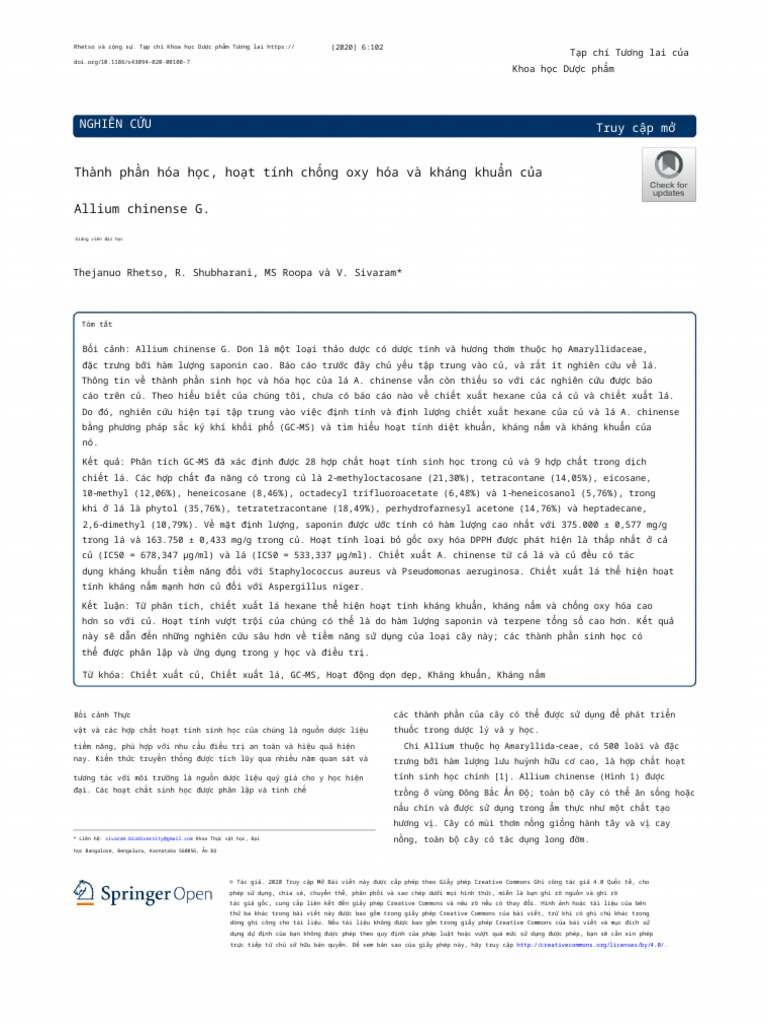 Chemical Constituents, Antioxidant, And Antimicrobial Activity of ...