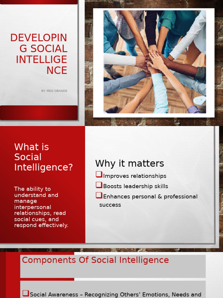 Developing Social Intelligence | PDF | Intelligence | Leadership