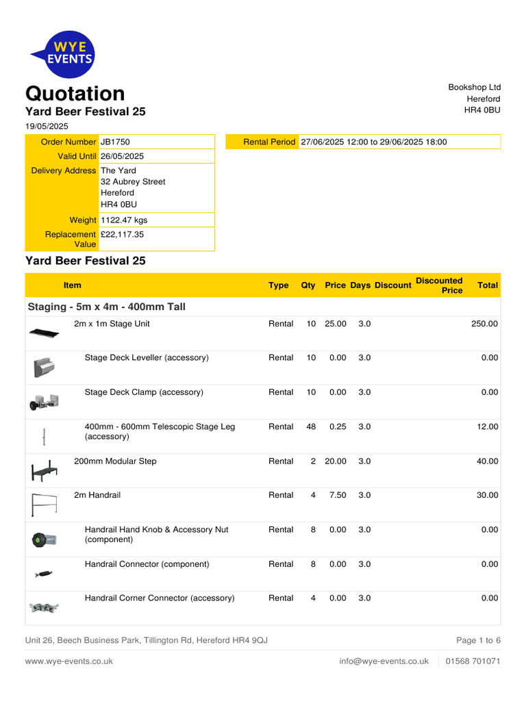 JB1750 Yard Beer Festival 25 Quotation Configurable 1440 | PDF | Sound ...