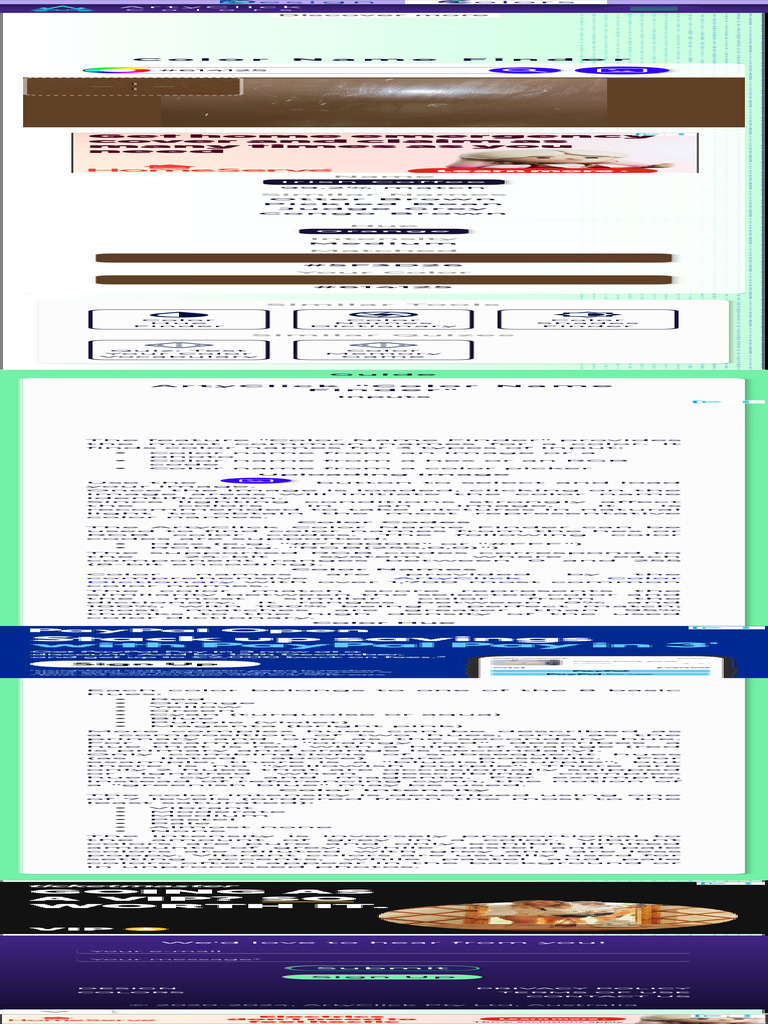 ArtyClick Color Name Finder Tool | PDF | Cyan | Hue