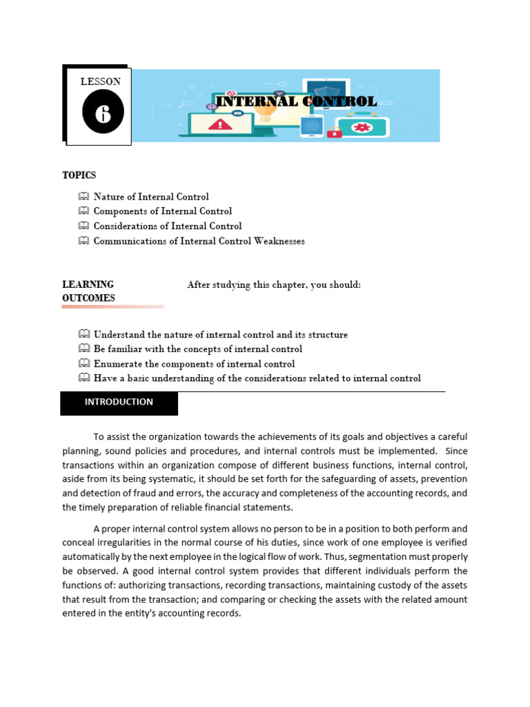 Understanding Internal Control Systems | PDF | Internal Control | Audit
