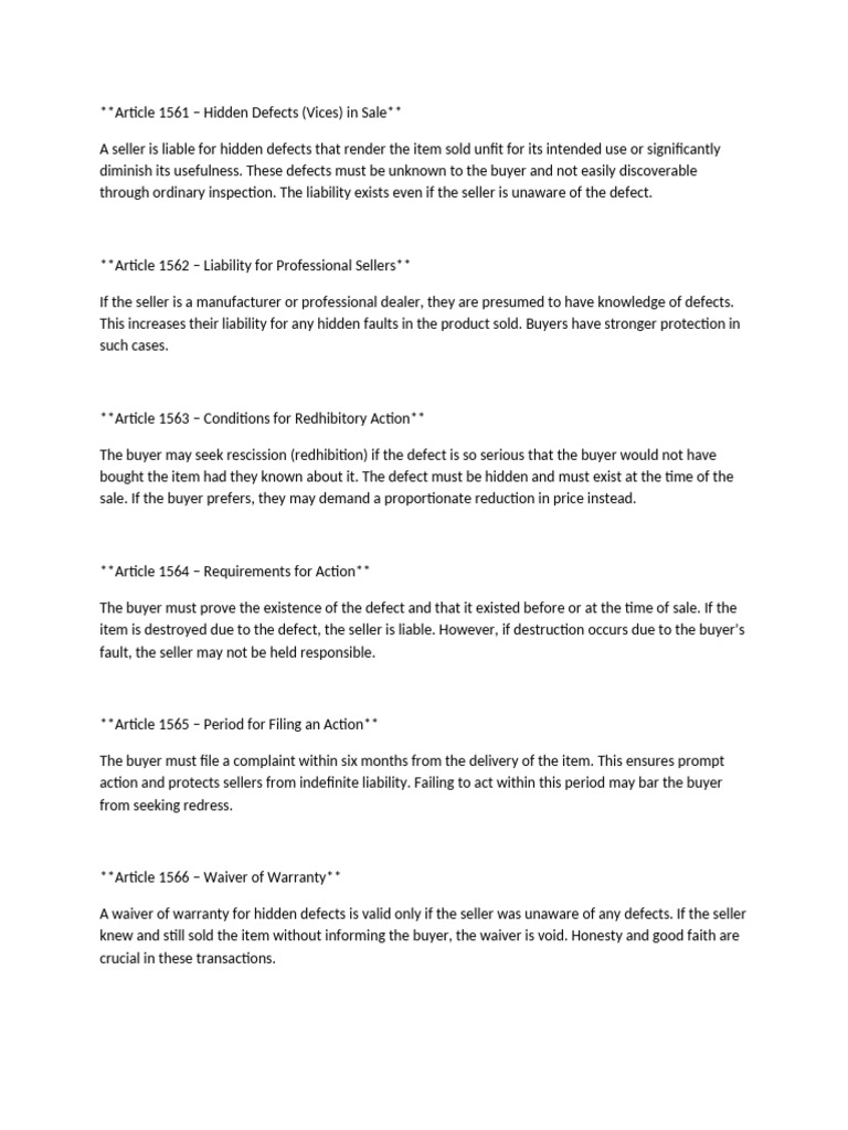 Article 1561 - WPS Office | PDF | Assignment (Law) | Breach Of Contract