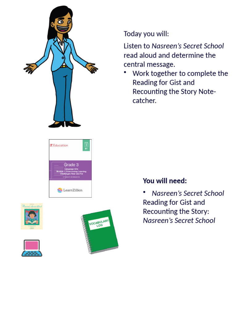 Lesson 8 - Reading For Gist and Determining The Lesson Nasreen's Secret ...
