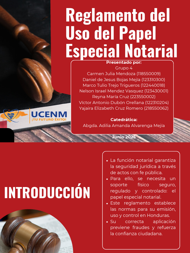 Reglamento del Papel Notarial en Honduras | PDF | Justicia | Crimen y ...