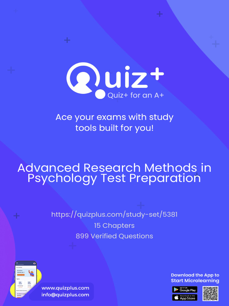 Advanced Research Methods in Psychology Test Preparation | PDF ...