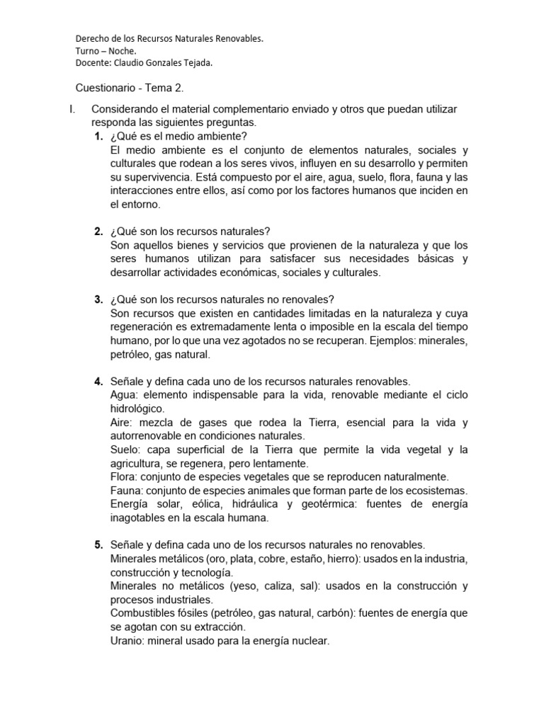 Recursos Naturales Renovables y Derecho | PDF | Energía renovable ...