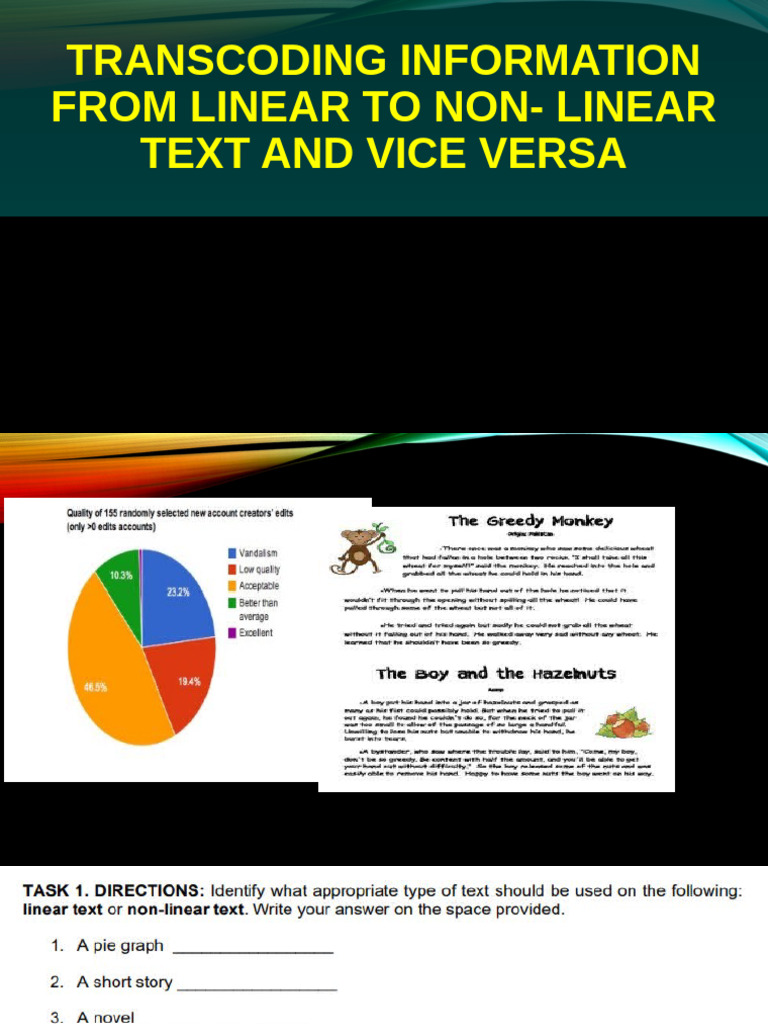 Linear vs Non-Linear Text Explained | PDF
